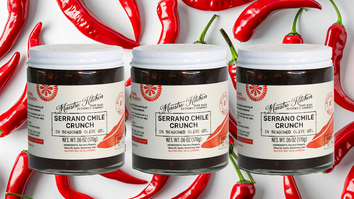 The 3 Pack Serrano Chile Crunch – Maestro Kitchen